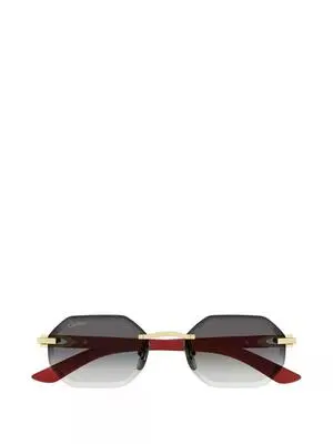 Cartier Geometric-shape Sunglasses - Red
