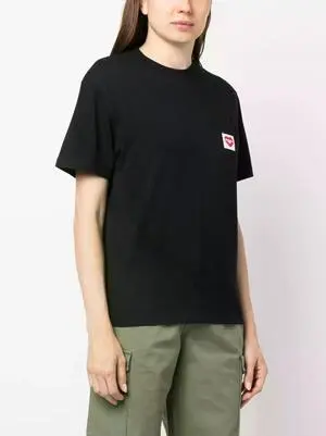 Carhartt Work In Progress Organic Cotton T-shirt With Logo Patch - Black