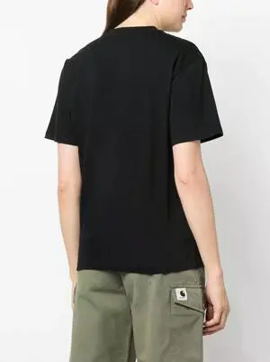 Carhartt Work In Progress Organic Cotton T-shirt With Logo Patch - Black