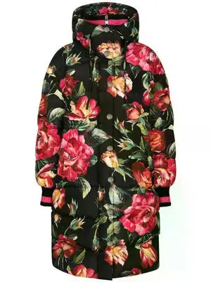 Dolce & Gabbana Floral-print Down Jacket