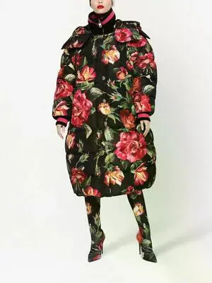 Dolce & Gabbana Floral-print Down Jacket