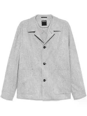 Zegna Wool Interlock Twill Weave Jacket