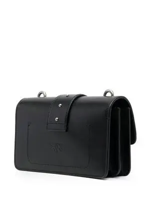 Pinko Small Leather Shoulder Bag With Studded Strap And Love Birds Buckle