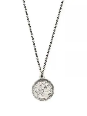 Emanuele Bicocchi Ceasar Coin Pendant Necklace - Silver