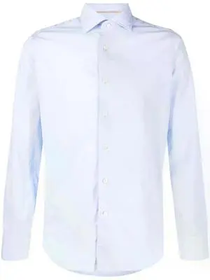 TINTORIA MATTEI 954 Long-sleeved Cotton Shirt - Blue