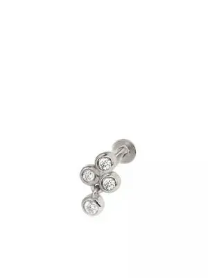 LARK & BERRY 14kt White Gold Trio Diamond Stud Earring - Silver