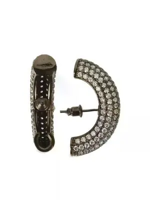 PANCONESI Cubic Zirconia Half-hoop Earrings