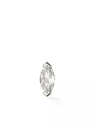 LARK & BERRY 14kt White Gold Sapphire Single Earring - Silver