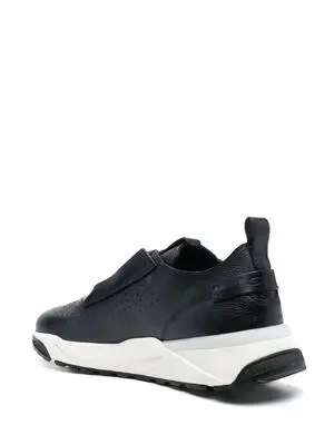 Santoni Low-top Leather Sneakers - Blue