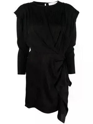 IRO PARIS Long-sleeved Draped Jacquard Dress