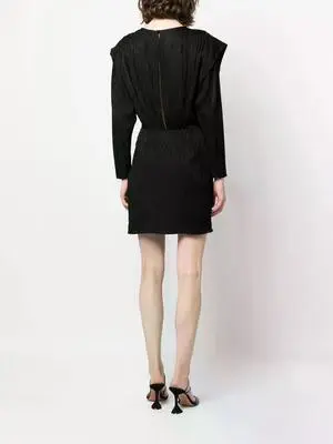 IRO PARIS Long-sleeved Draped Jacquard Dress