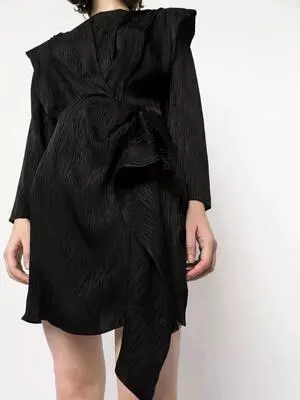 IRO PARIS Long-sleeved Draped Jacquard Dress