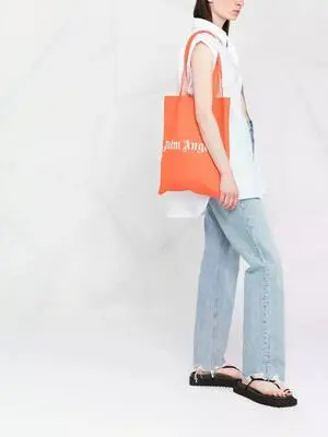 Palm Angels Logo Print Shopper
