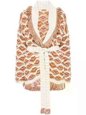 Alanui Hawa Mahal Patterned-intarsia Cardigan