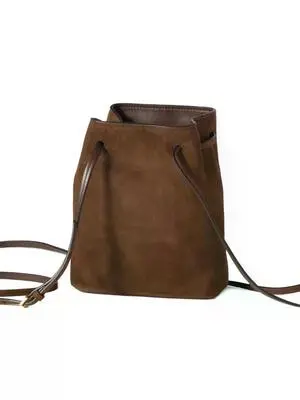 Miu Miu Embossed Logo Suede Tote Bag