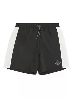 Armani Exchange Logo-embroidered Swim Shorts - Black