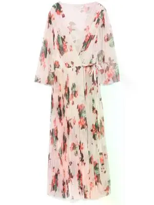 Philosophy Di Lorenzo Serafini Floral Print Pleated Maxi Dress