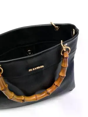 JIL SANDER Logo-plaque Leather Tote Bag