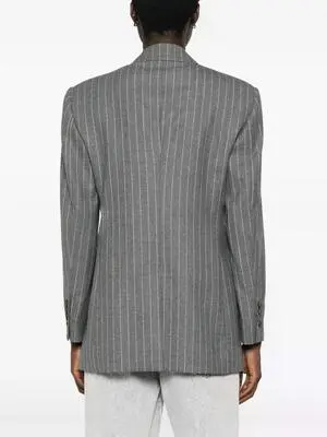 Brunello Cucinelli Pinstriped Wool Blazer