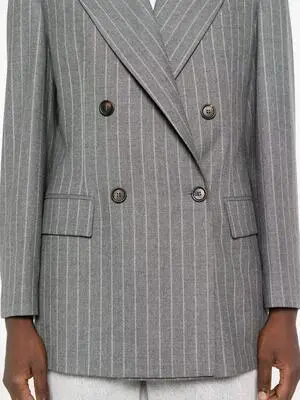 Brunello Cucinelli Pinstriped Wool Blazer