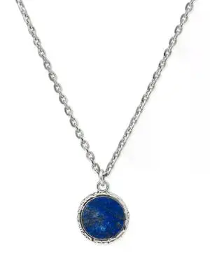 Emanuele Bicocchi Flourish Lapis Amulet Necklace - Silver