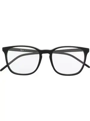 Ray-ban Polished-effect Square-frame Glasses - Black