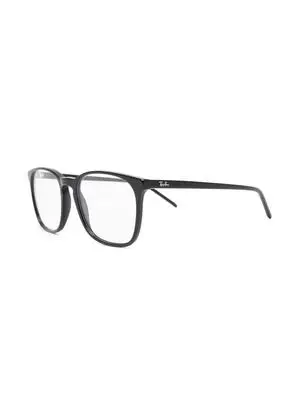Ray-ban Polished-effect Square-frame Glasses - Black