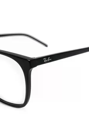 Ray-ban Polished-effect Square-frame Glasses - Black