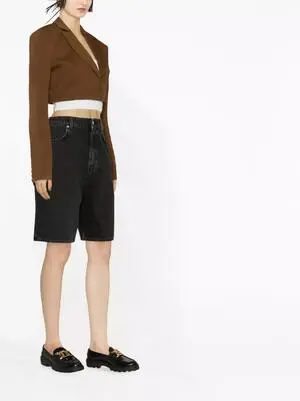 Loulou De Saison Washed Denim Organic Cotton Shorts