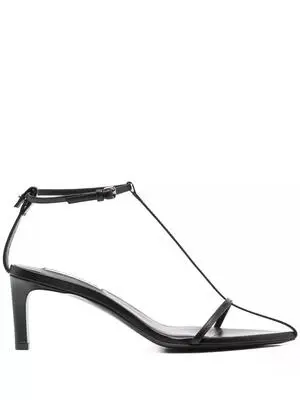 JIL SANDER 80mm Leather Sandals - Black