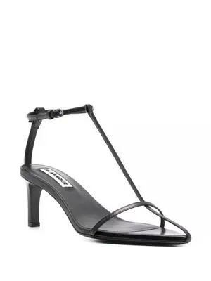 JIL SANDER 80mm Leather Sandals - Black