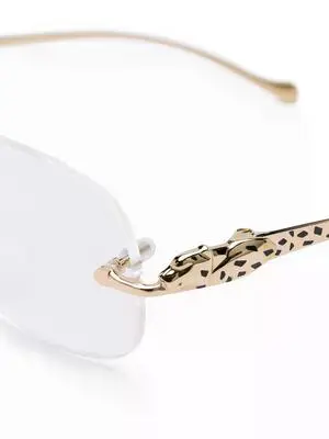 Cartier Panthère Rectangular Frame Glasses