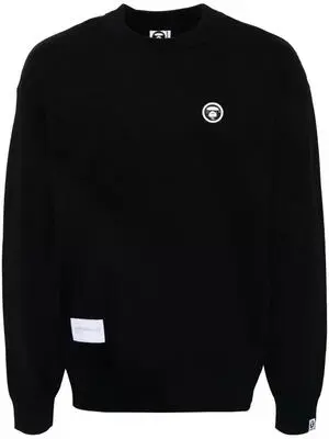 AAPE BY *A BATHING APE Moonface Logo Jumper - Black