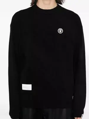 AAPE BY *A BATHING APE Moonface Logo Jumper - Black