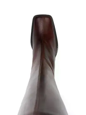 MARINE SERRE Leather Knee-high Boots