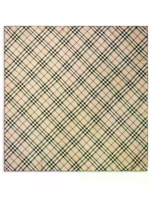 Burberry Checked Silk Scarf - Neutrals