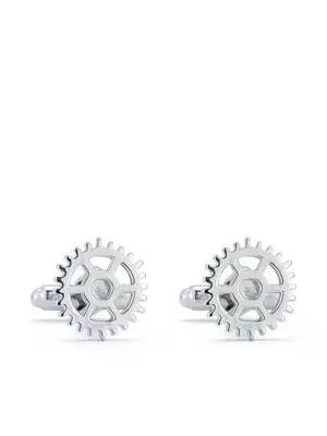Mateo Cog Shape Cufflinks - Silver