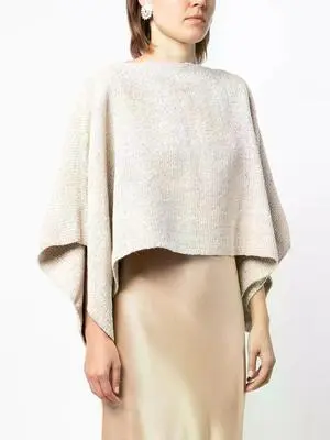 Voz Cape-style Long-sleeved Jumper - Neutrals