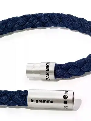 Le Gramme X Orlebar Brown Le 7g Cable Engraved-logo Bracelet