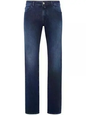 BILLIONAIRE Logo-appliqué Straight-leg Jeans - Blue