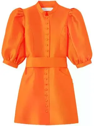 DESTREE Amoako Satin-finish Dress - Orange