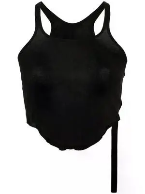 Rick Owens Cropped Cotton Tank Top