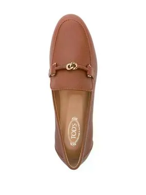 TOD'S Knot-plaque Leather Loafers