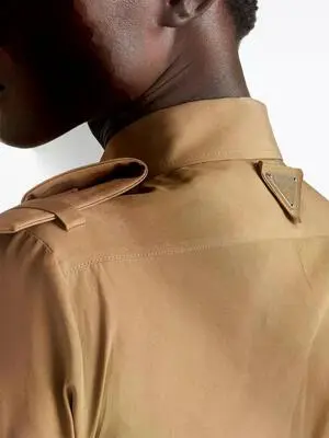 Prada Triangle-logo Cotton Shirtdress