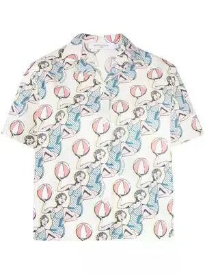 Maison Kitsune Straight Hem Shirts For Women