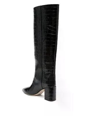 Paris Texas Anja 70mm Crocodile-embossed Boots