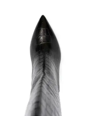 Paris Texas Anja 70mm Crocodile-embossed Boots