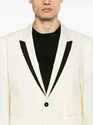 SAPIO Contrasting-trim Single-breasted Blazer