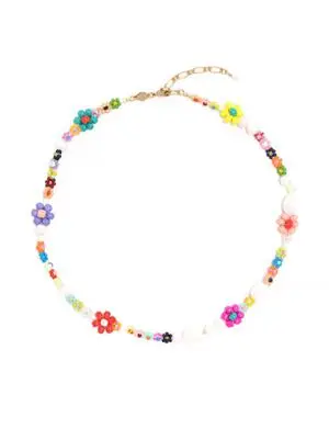 Anni Lu Mexi Flower Beaded Necklace - Multicolour