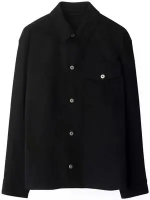 Burberry Ekd Cotton Overshirt Jacket - Black